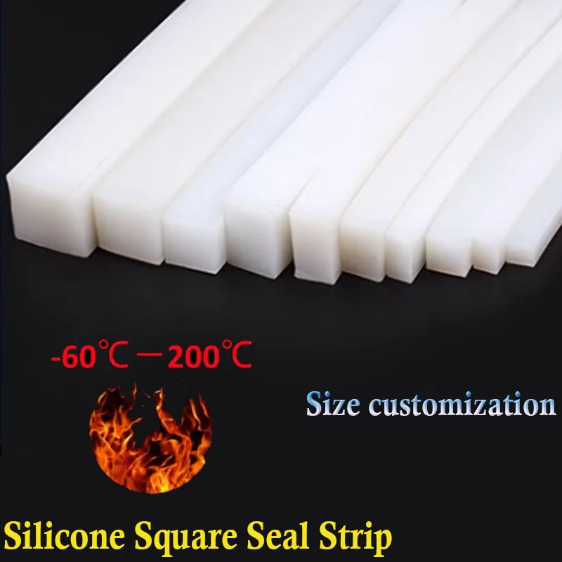 White-Solid-Silicone-Rubber-Seal-Strip-Anti-Slip-Damper-Sealing-Gasket-Heat-Resistant ...