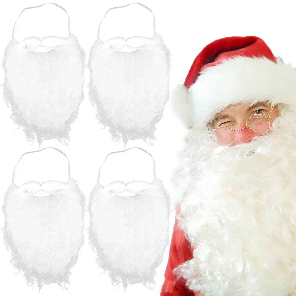 Christmas-Simulated-Beard-Santa-Claus-White-Beard-X-mas-Cosplay-Props ...