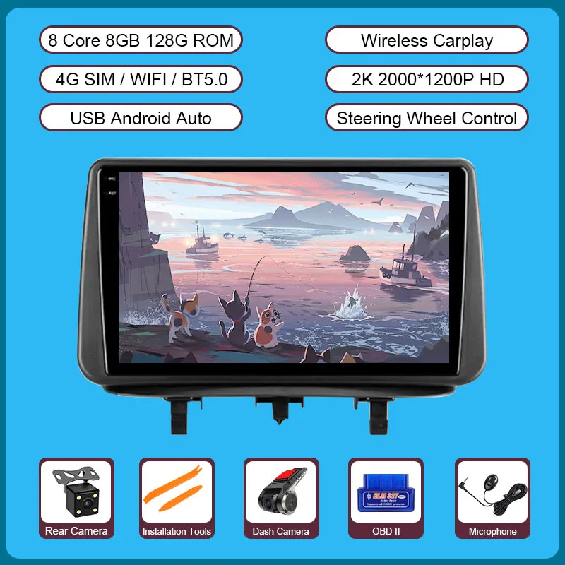 4G-SIM-Wireless-Carplay-Android-Auto-Radio-For-Opel-Meriva-B-2009-2014 ...