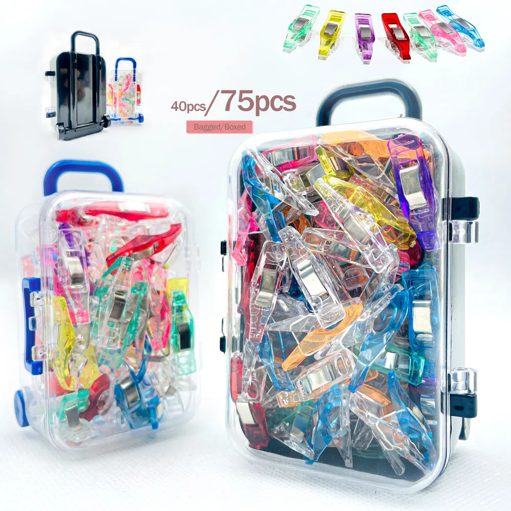 75/40pcs plastic wrap-around clips home office multifunctional strong ...