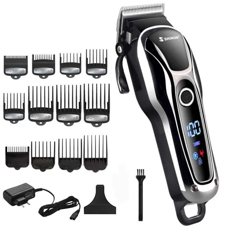 Cord/cordless professional hair clipper electric hair trimmer for men ...