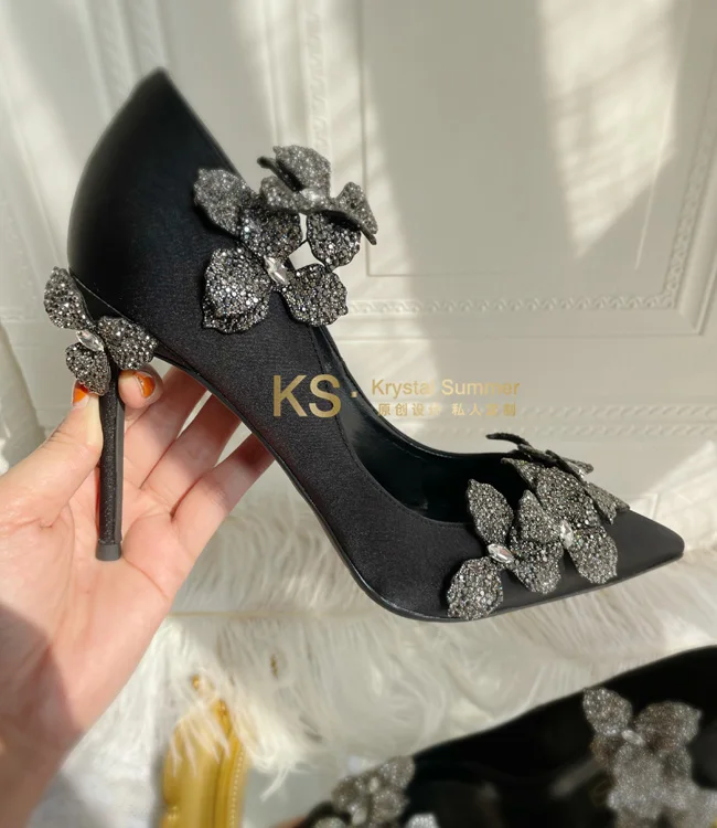 Black Heels With Diamonds