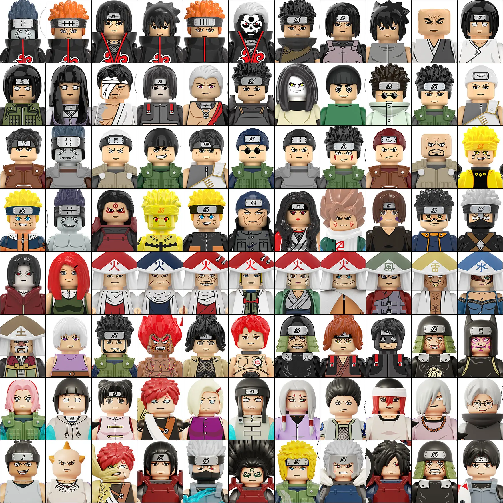 WM6112-Mini-Action-Figures-Sasuke-Kakashi-Akatsuki-Bricks-Building ...