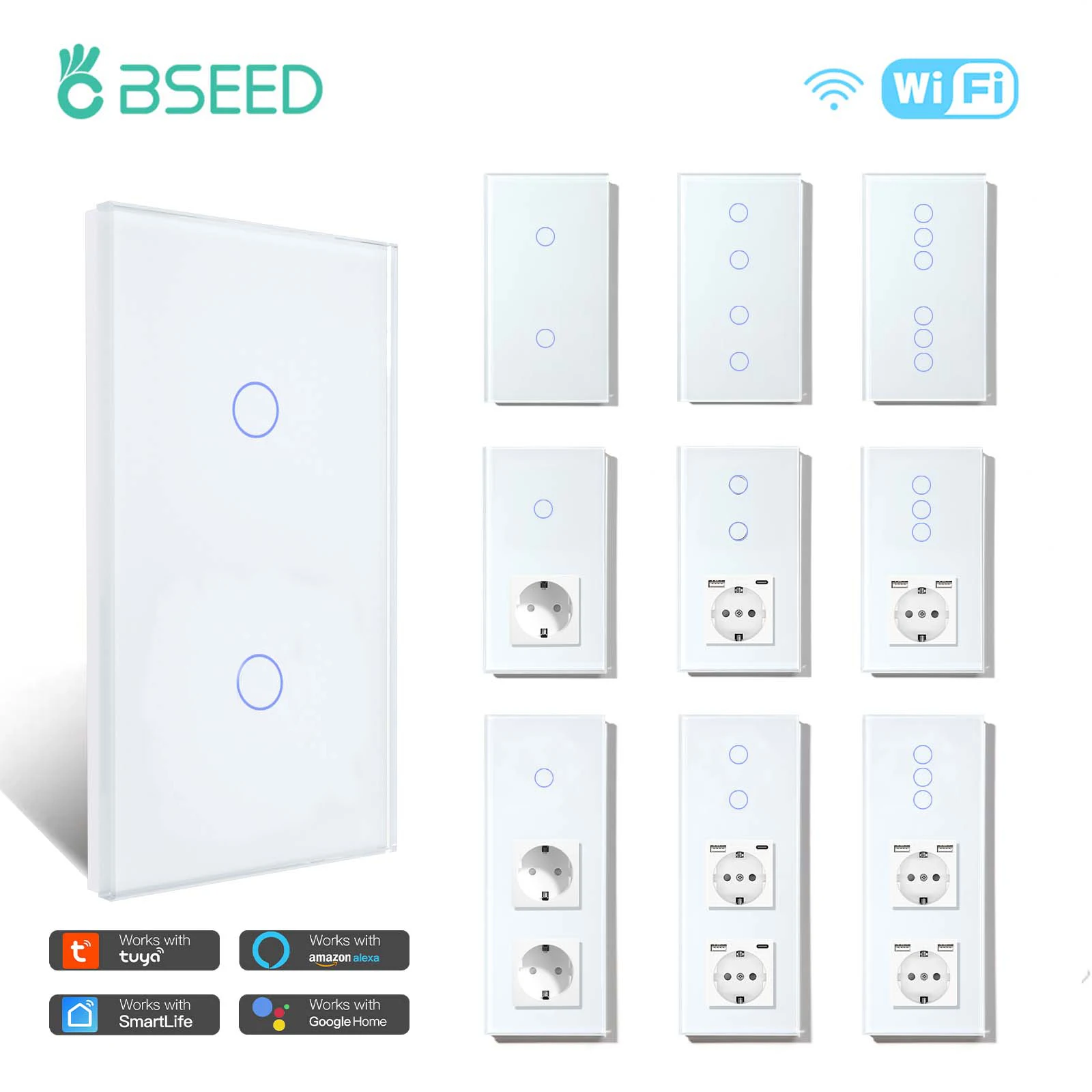 BSEED-Wifi-Switches-Normal-Sockets-USB-C-Phone-Charge-Dual-Smart-Wall ...