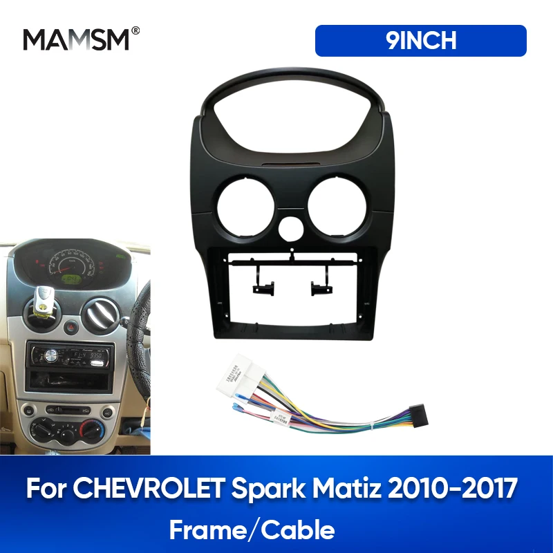 MAMSM Car Radio Frame For CHEVROLET Spark Matiz 2010-2017 Auto Fascia ...