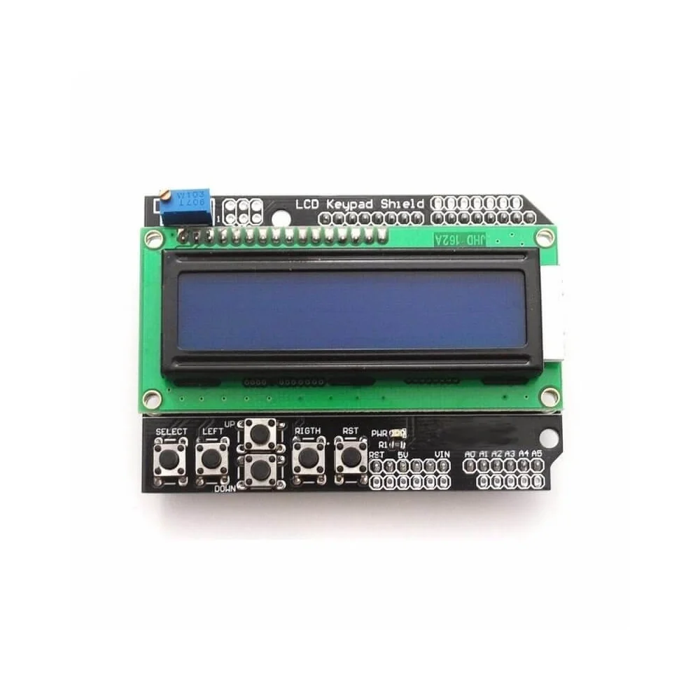 Lcd 1602 Key Keyboard Shield Blue Screen 16x2 Arduino Backlit Arduino ...