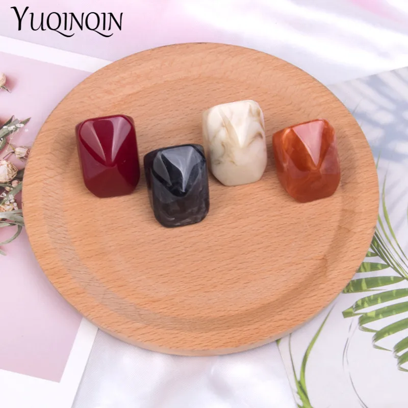 New-Fashion-Big-Resin-Rings-Set-For-Women-Design-Colorful-Acrylic ...