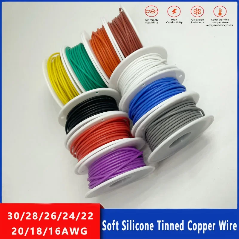 30awg 28awg 26awg 24awg 22awg 20awg 18awg 17 16AWG Stranded Spools ...