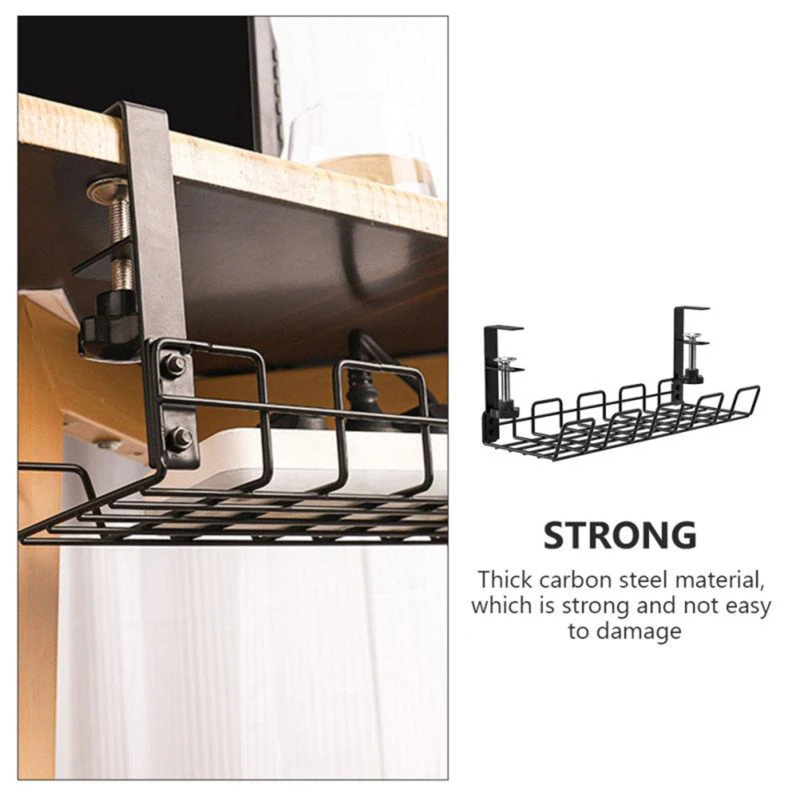 Under Desk Wire Storage Rack Under Desk Cable Organizer Wire Cable Tray ...