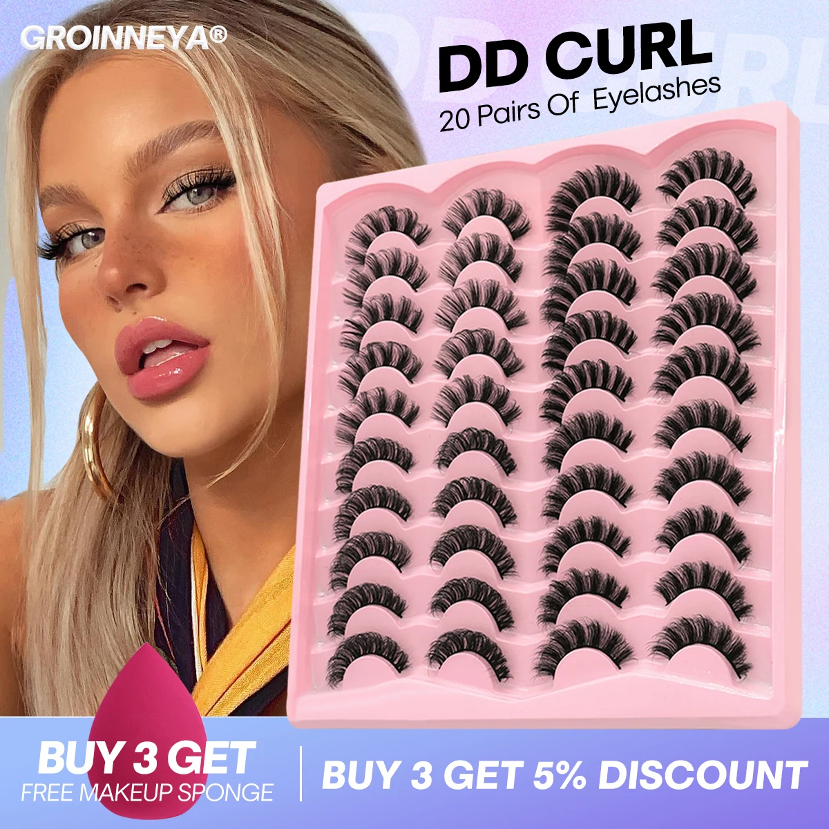 Russian-Strip-Lashes-5-10-20-pairs-Fluffy-Mink-Lashes-3D-False ...