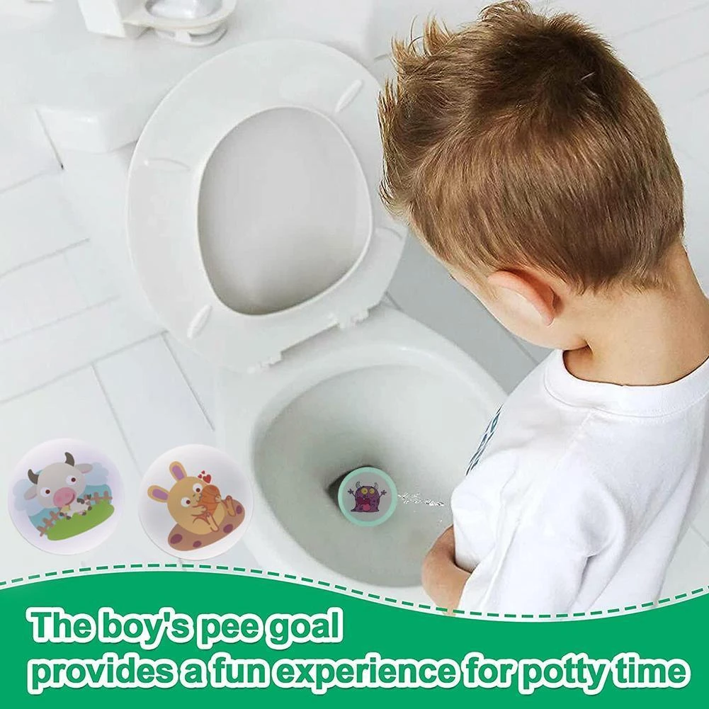 Color Changing Toilet Targets Sticker Cute Anmial Flushable Pee Aiming ...