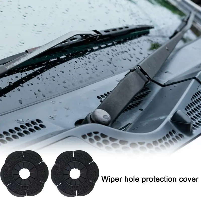 2Pcs Universal Car Wiper Arm Bottom Hole Protective Cover Windshield ...