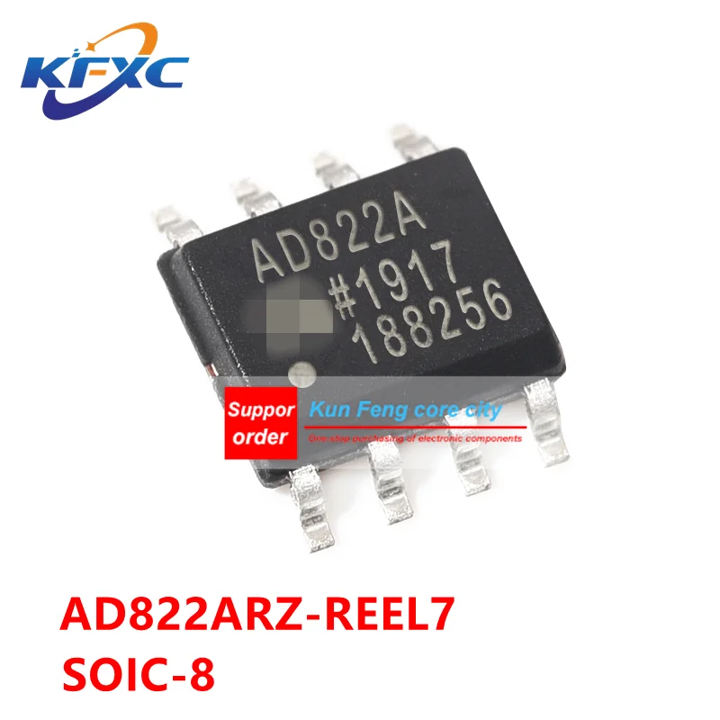 AD822ARZ SOIC-8 Original and authentic AD822ARZ-REEL7 Single power rail to rail FET operational ...