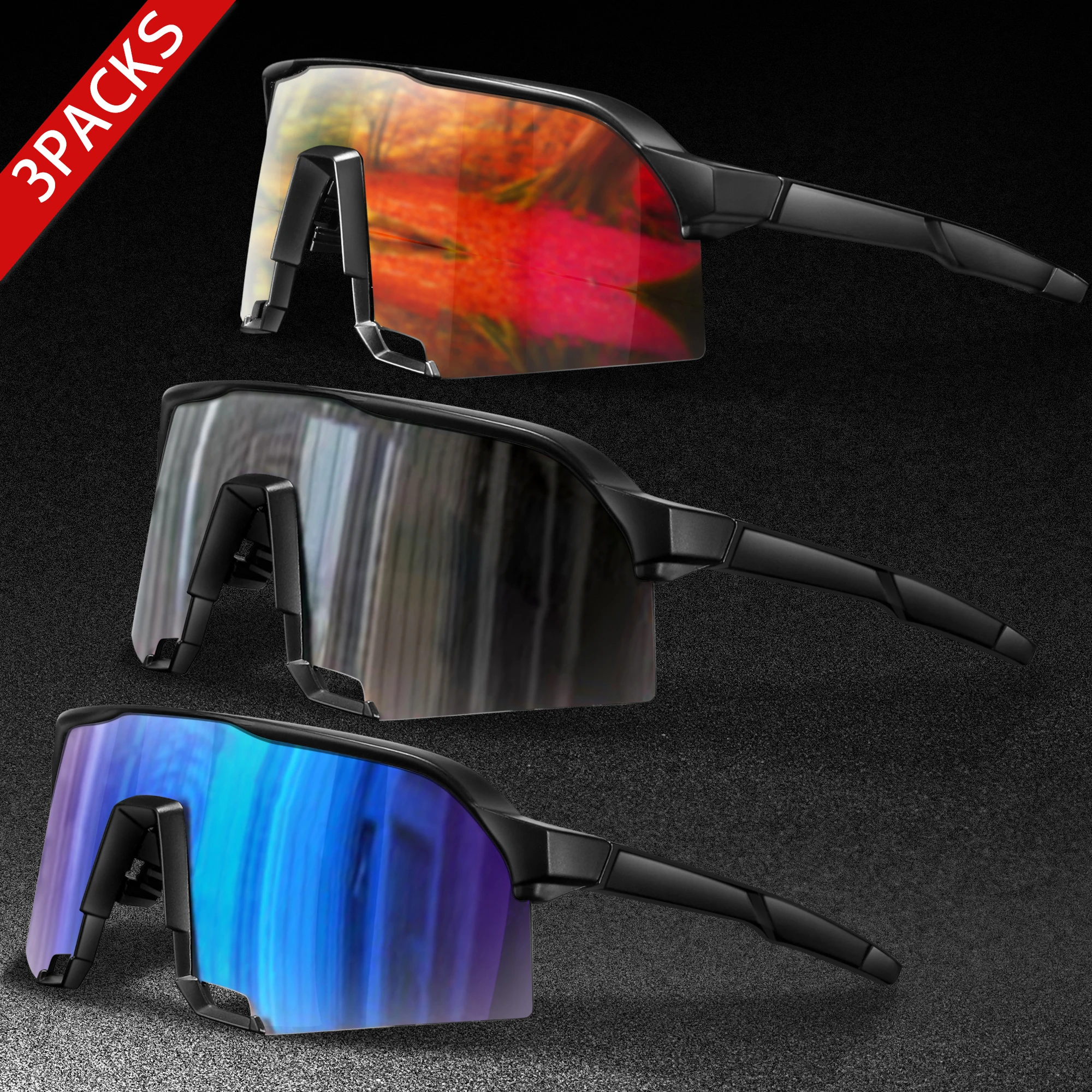 New-Style-Windproof-Cycling-Glasses-Men-Women-Square-Bicycle-Road ...