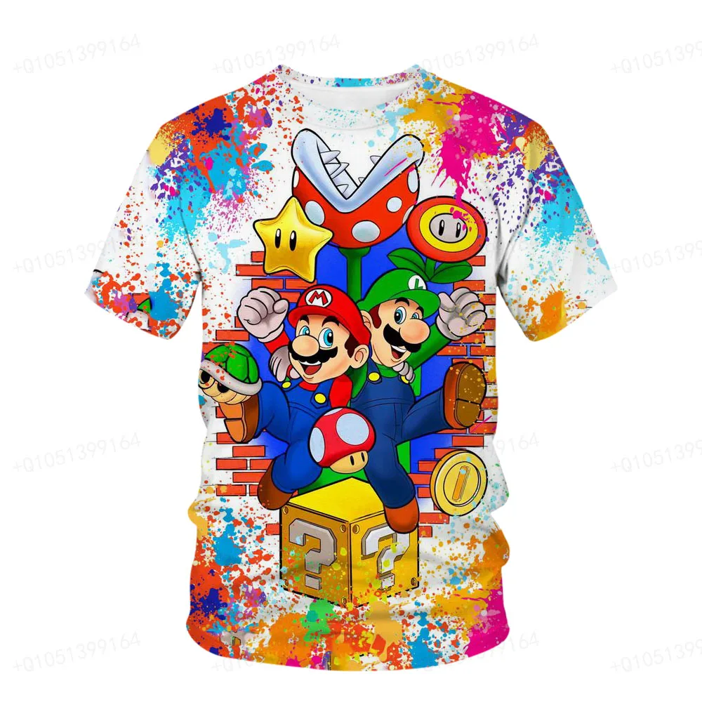 Mario-Bros-Tshrit-for-Boys-Short-Sleeve-Children-Girls-T-Shirts-Kids ...