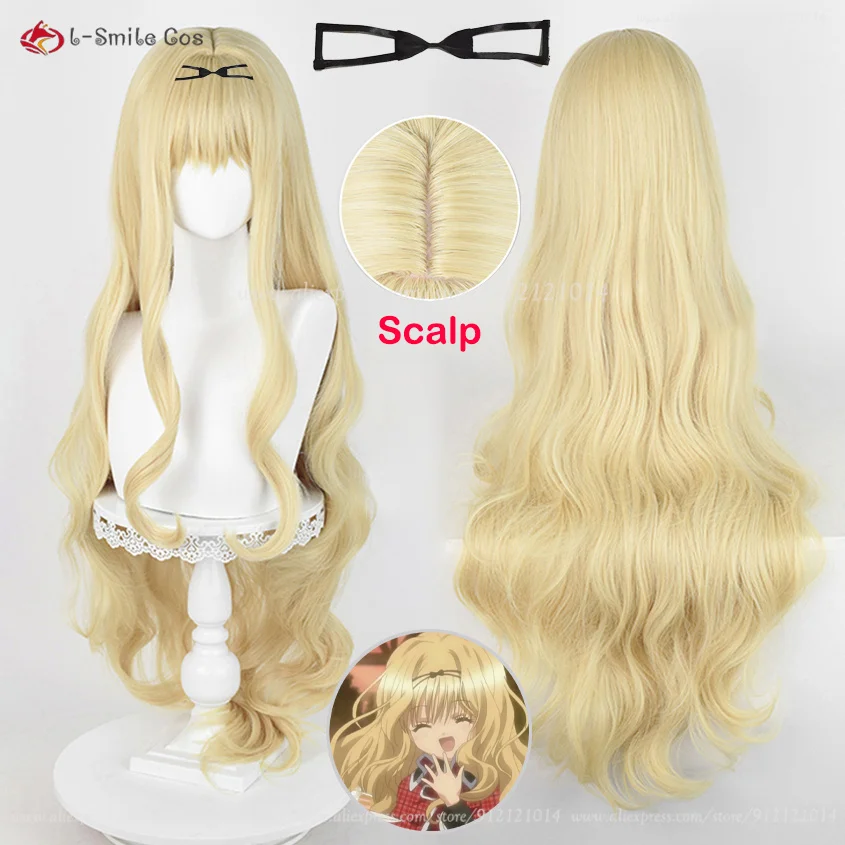 Anime-Mashiro-Rima-Cosplay-Wig-100cm-Long-Light-Golden-Cruly-Women-Wigs ...