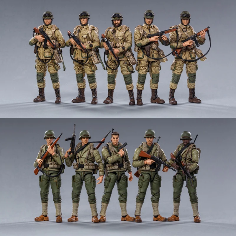 JOYTOY 1/18 3.75 Action Figure (2SETS/LOT) WWII USMC/Airborne Division ...