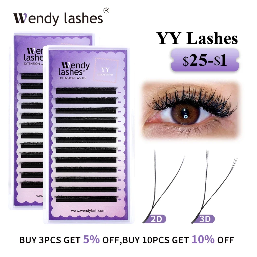 Wendy-Lashes-3D-YY-Shaped-Y-Lash-3-Split-Tips-Eyelash-Extension-Soft ...