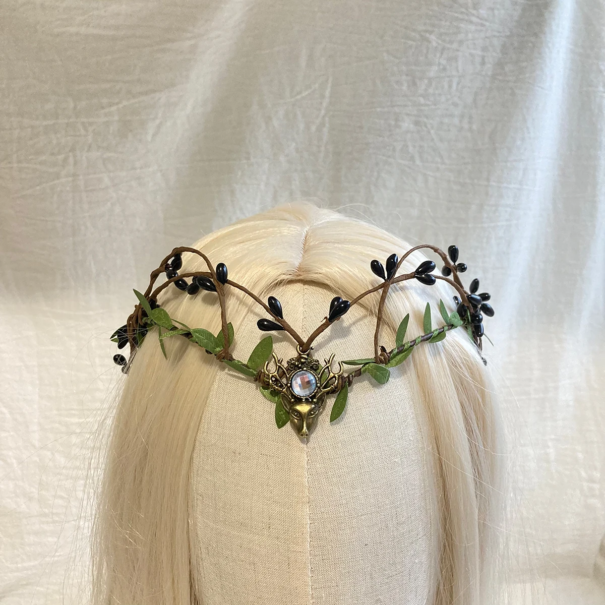 Moon-Woodland-Tiara-with-Branches-Deer-Elven-Headpiece-Festival-Boho ...