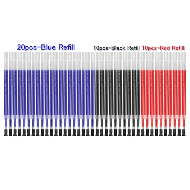 0.35mm Fine Gel Pen Blue/Black Ink Refills Rod for Handle Marker Pens ...