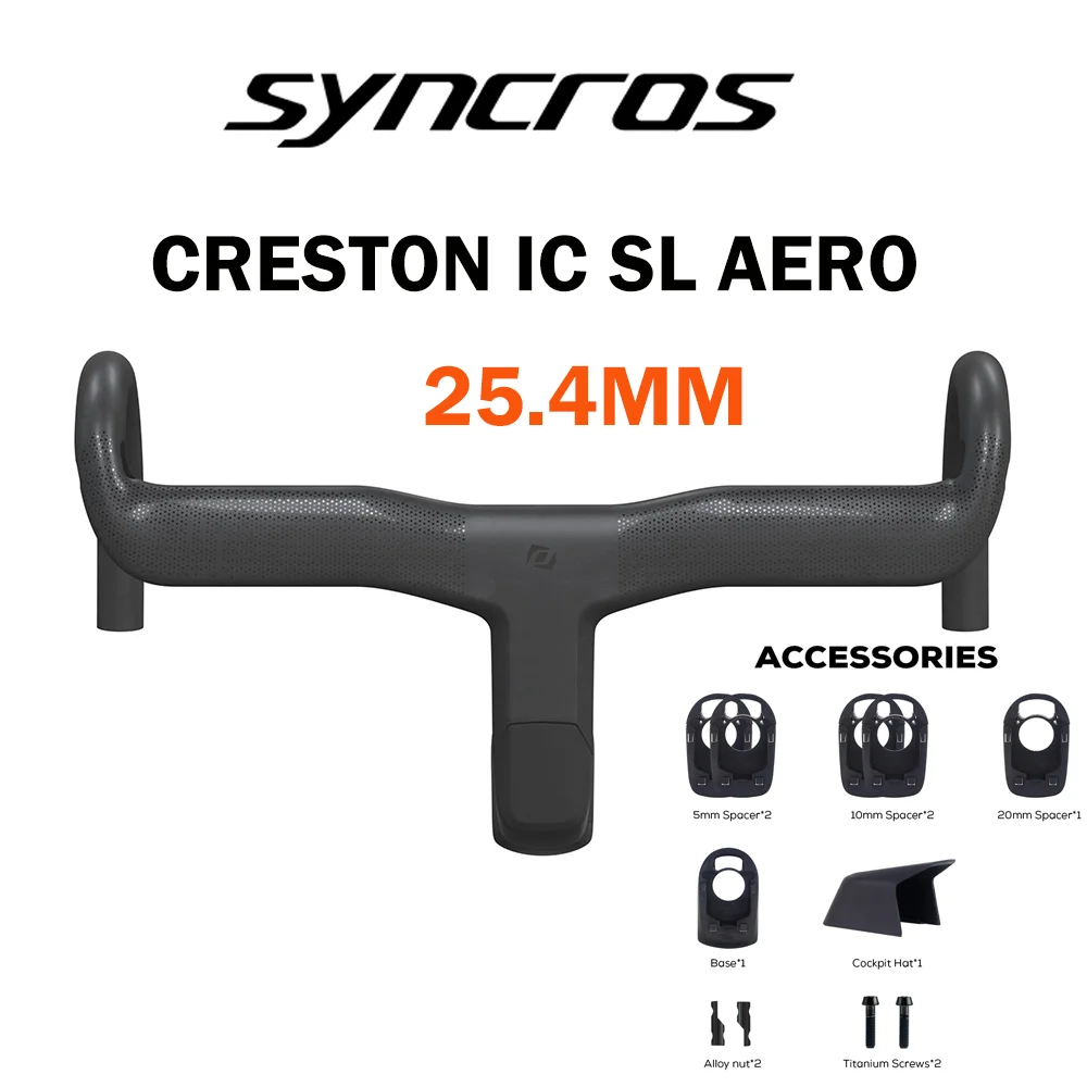 Syncros-25-4mm-Carbon-Creston-IC-SL-AERO-Integrated-Cockpit-Road-Bike-Handlebar-Integrated ...