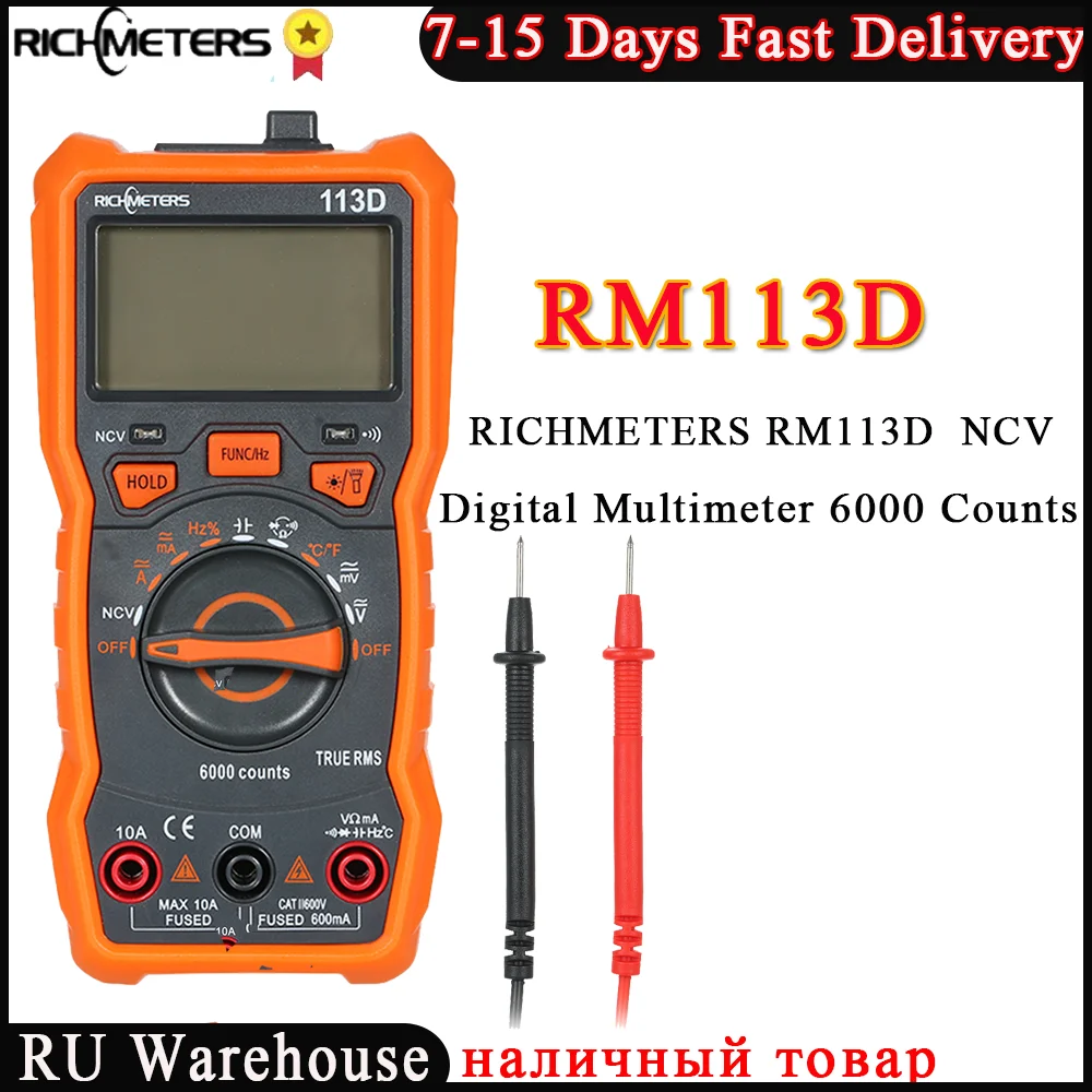 RICHMETERS-Mult-metro-Digital-Tester-Auto-Ranging-AC-DC-Voltagem-Medi-o ...