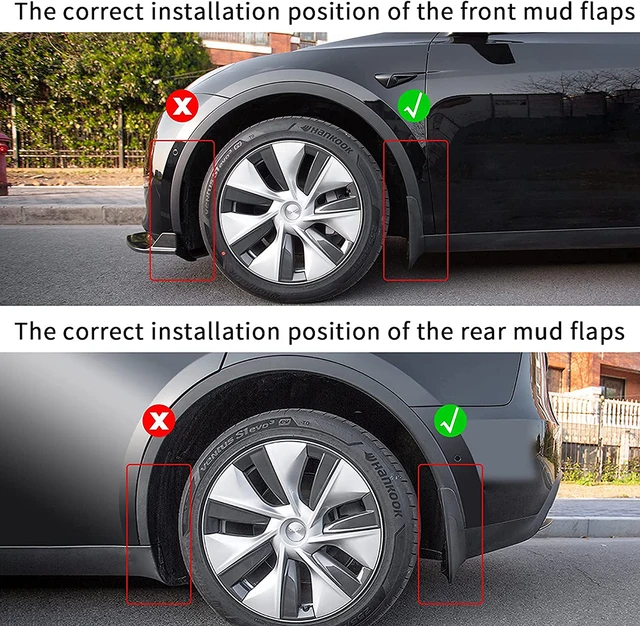 Tesla Protective Accessories A-Premium Mud Flaps For Tesla Model Y 2020 ...