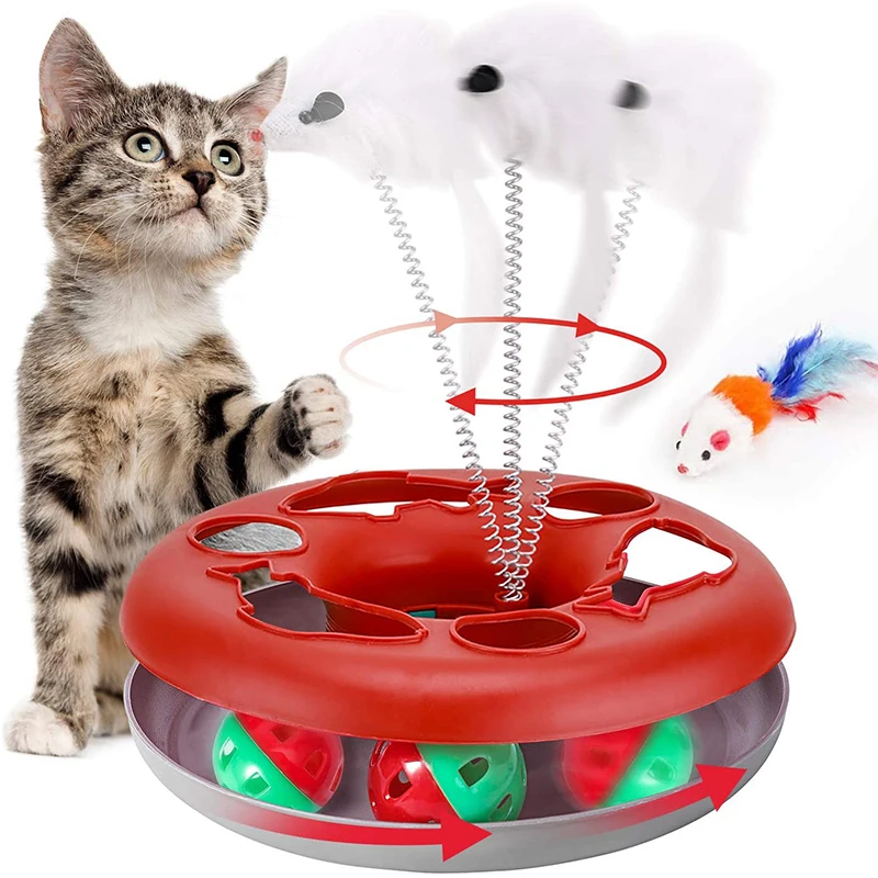 Cat Toy Cat Turntable Ball for Indoor Cats Interactive Kitten Toys ...