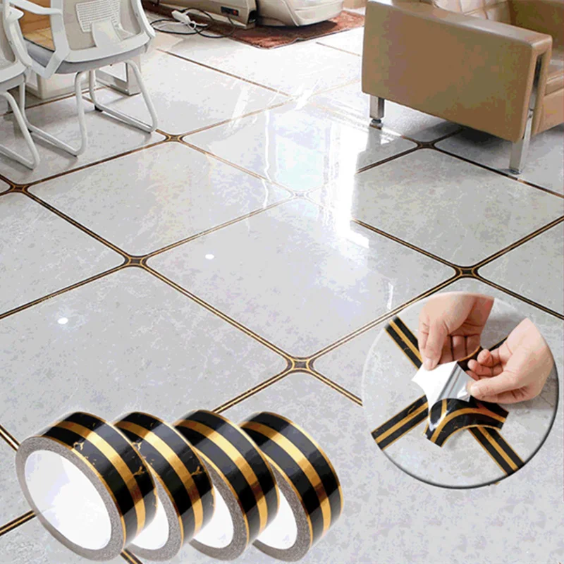 5m Self Adhesive Tile Gap Tape Tile Stickers Living Room Ceiling Floor ...