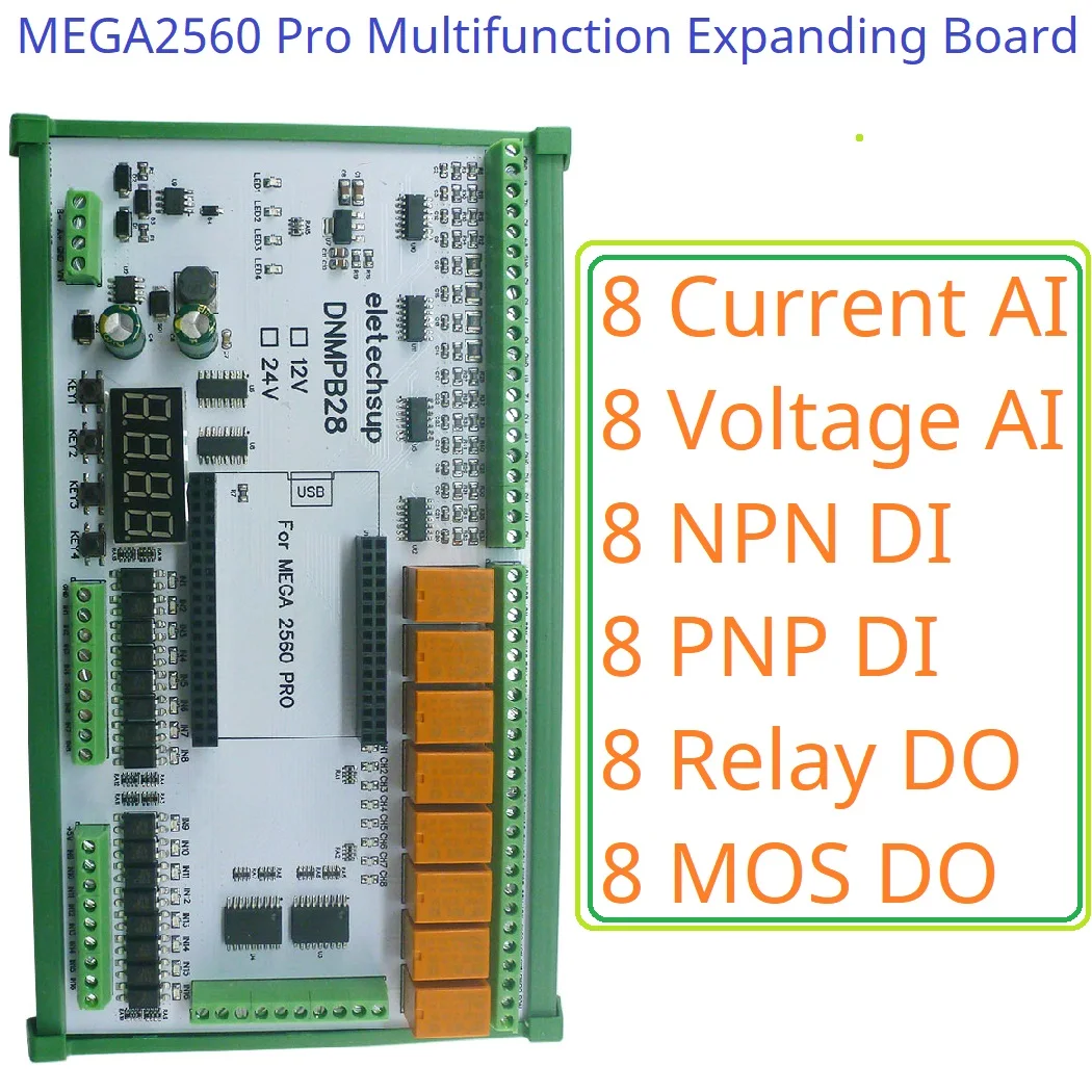 DC-12-24V-Multifunction-MEGA2560-Pro-Expanding-Board-Current-Voltage ...