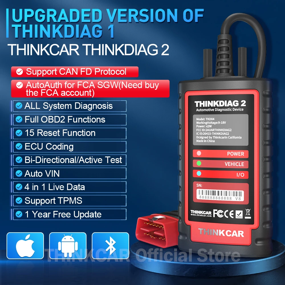 2024 Thinkdiag 2 2024 программное обеспечение, 1 год бесплатного ...