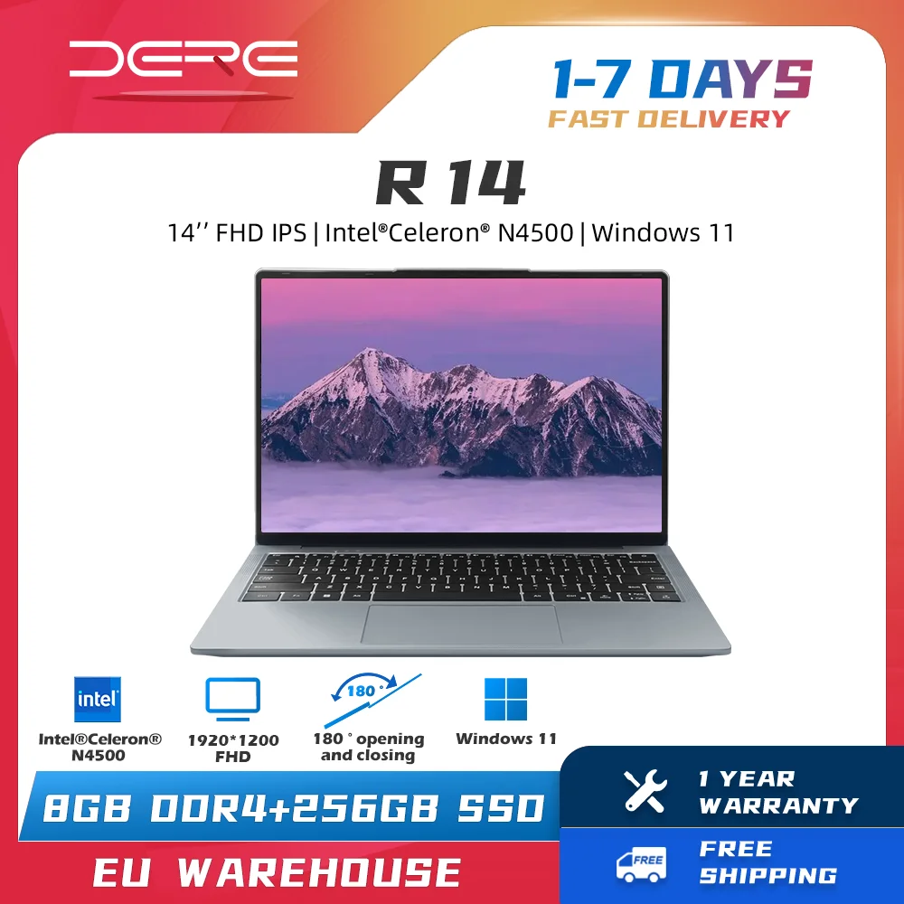DERE-Ordinateur portable R14 Ultrabook 14 pouces, FHD, 2023x1920 ...
