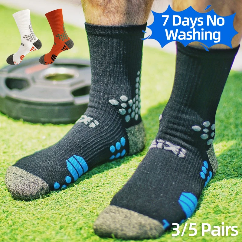 Sports Socks for Men Nano Copper Deodorant Antibacterial Sock Cycling ...