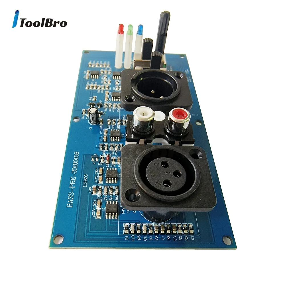 35-120Hz Bass Preamplifier Board with Volume Control XLR RCA Interface ...