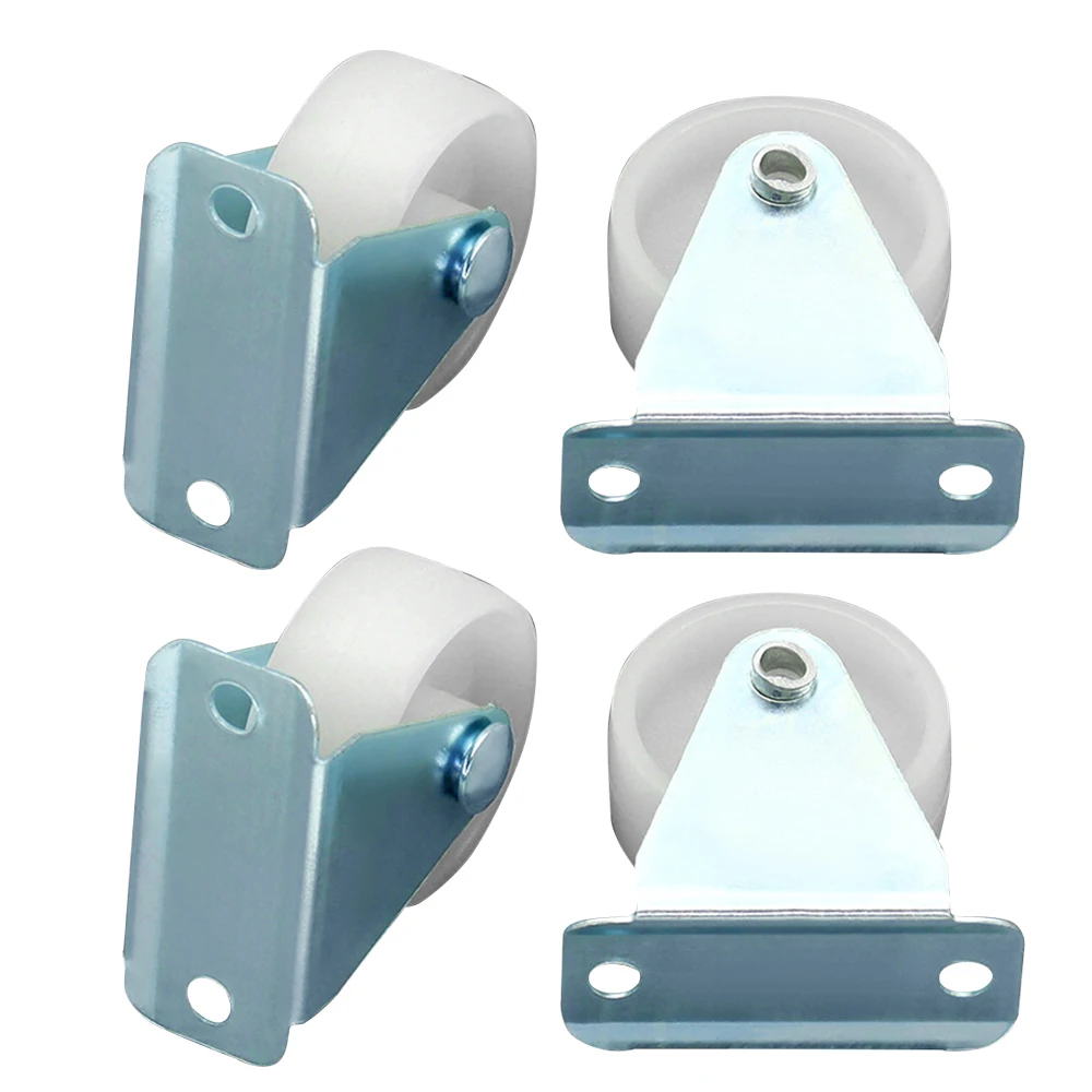 4Pcs-White-Rail-Fixed-Casters-1-25-Inch-Caster-Strong-Plastic-Wheel ...