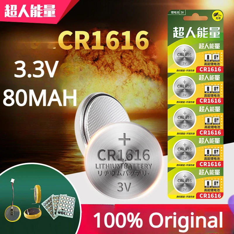 5-10PCS-New-Original-CR1616-High-Capacity-Coin-Cell-Batteries-for-Watch ...
