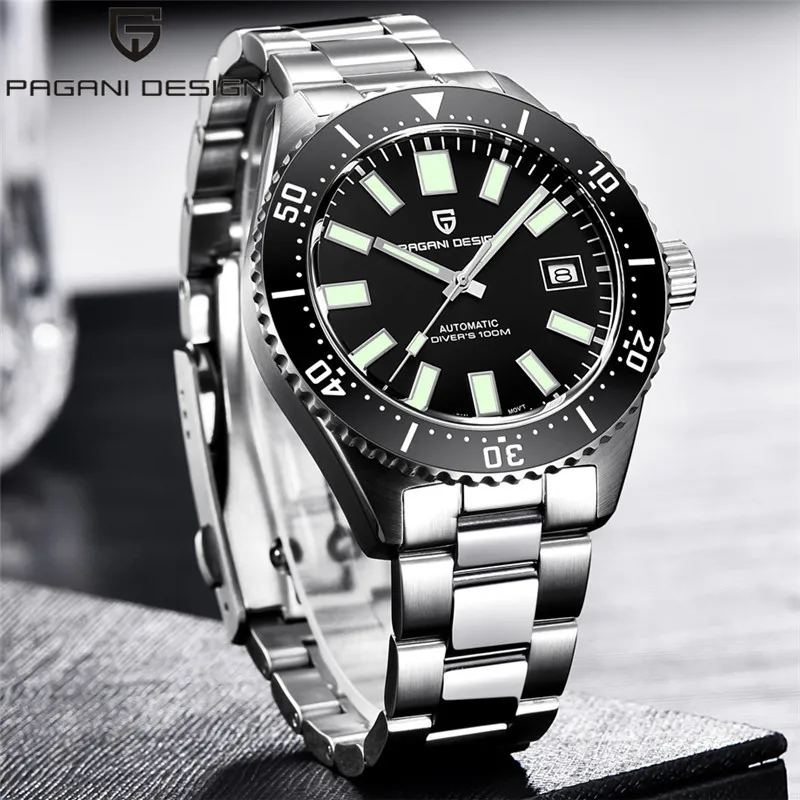 PAGANI DESIGN Automatic Mechanical Male Wristwatch Sport Military Top ...