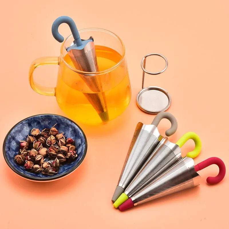 New-Umbrella-Shape-Portable-Silicone-Tea-Infuser-Teapot-Fine-Mesh-Leaf ...