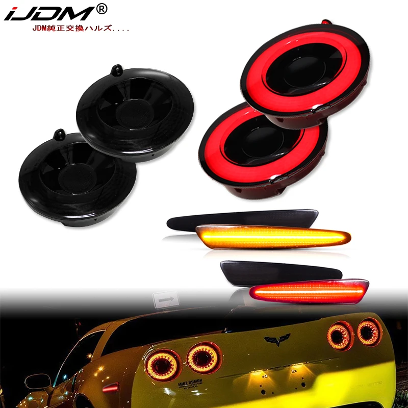 For-2005-2013-Chevrolet-Corvette-C6-Tail-Lamp-Assemblies-and-Front-Rear ...