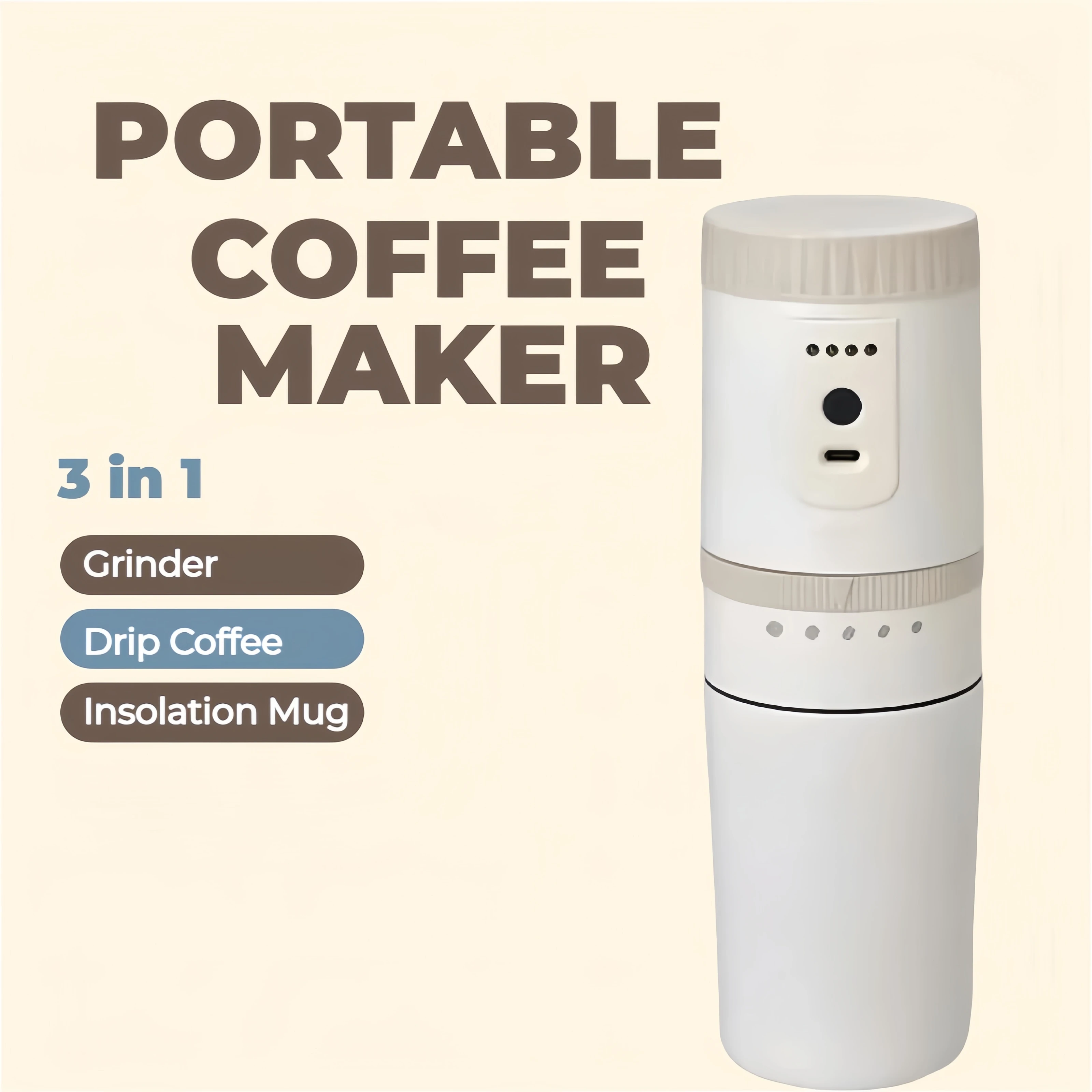 Portable-Coffee-Machine-3-in-1-All-in-One-Mini-Coffee-Maker-With-Mill ...