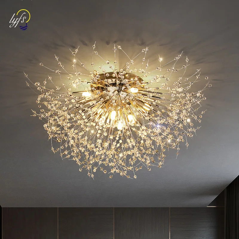 Modern-Dandelion-Crystal-Ceiling-Light-Decorative-Led-Ceiling-Lamp-For ...