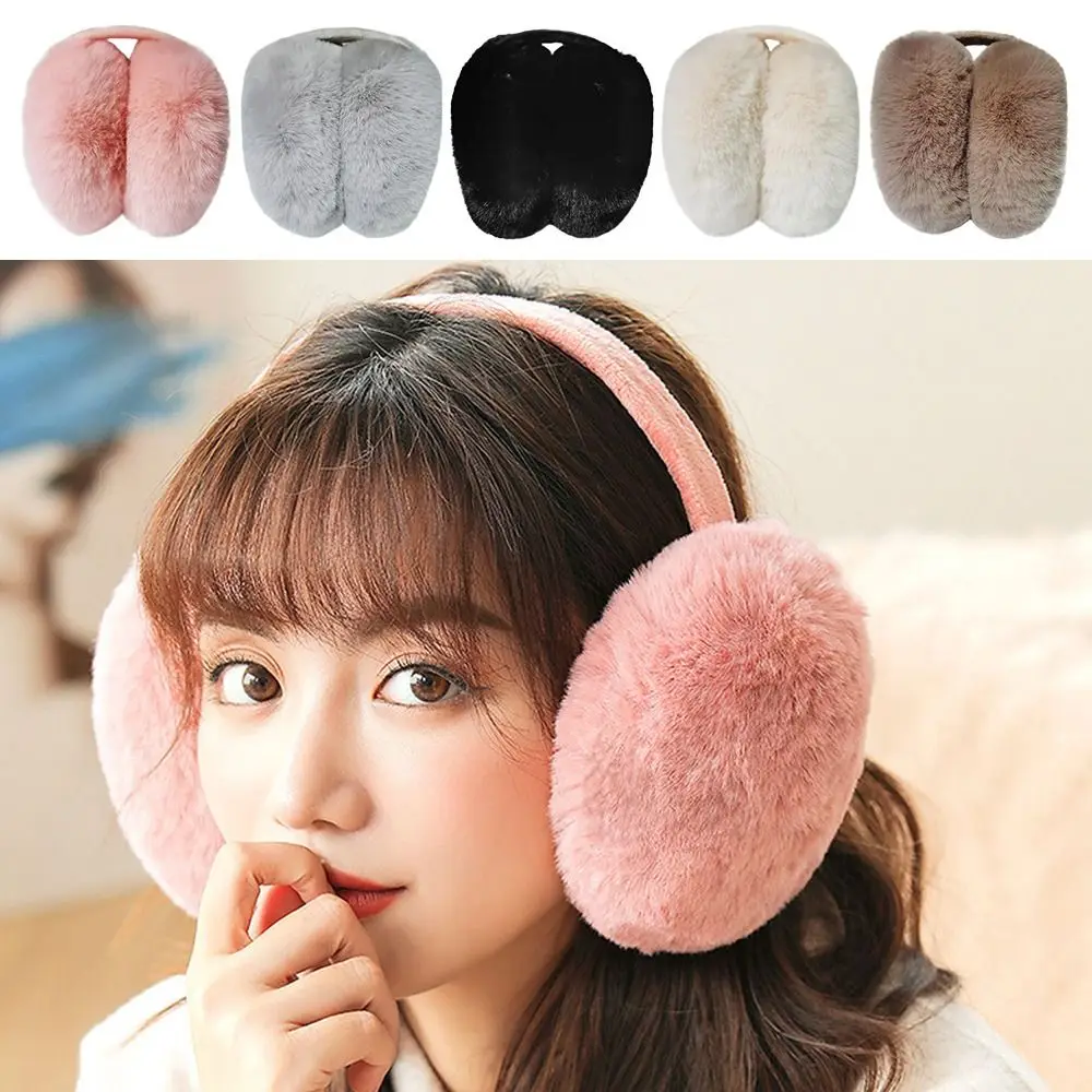 Soft Plush Ear Warmers | Winter Earmuffs Women | Faux Fur Ear Warmer | Faux Fur Earflaps ...