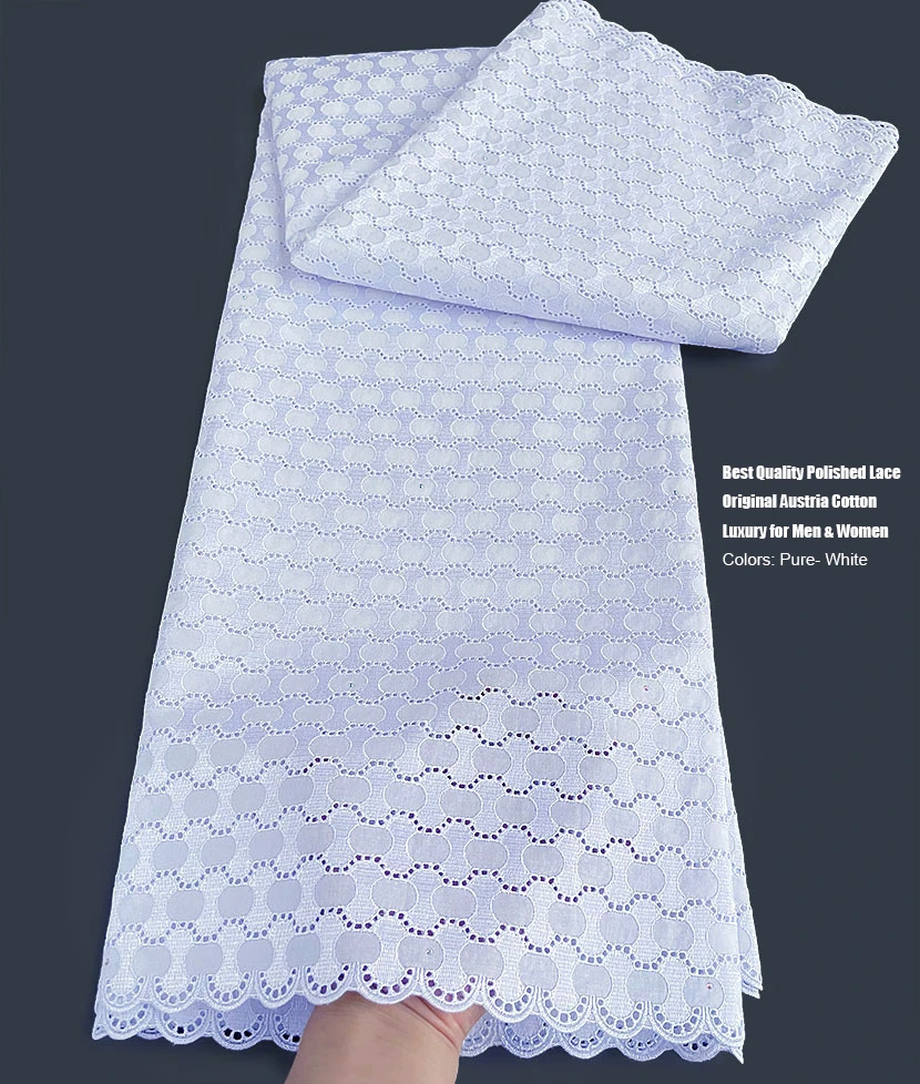 5 yards Best Quality Embroidered African Polish Lace Original Austria ...