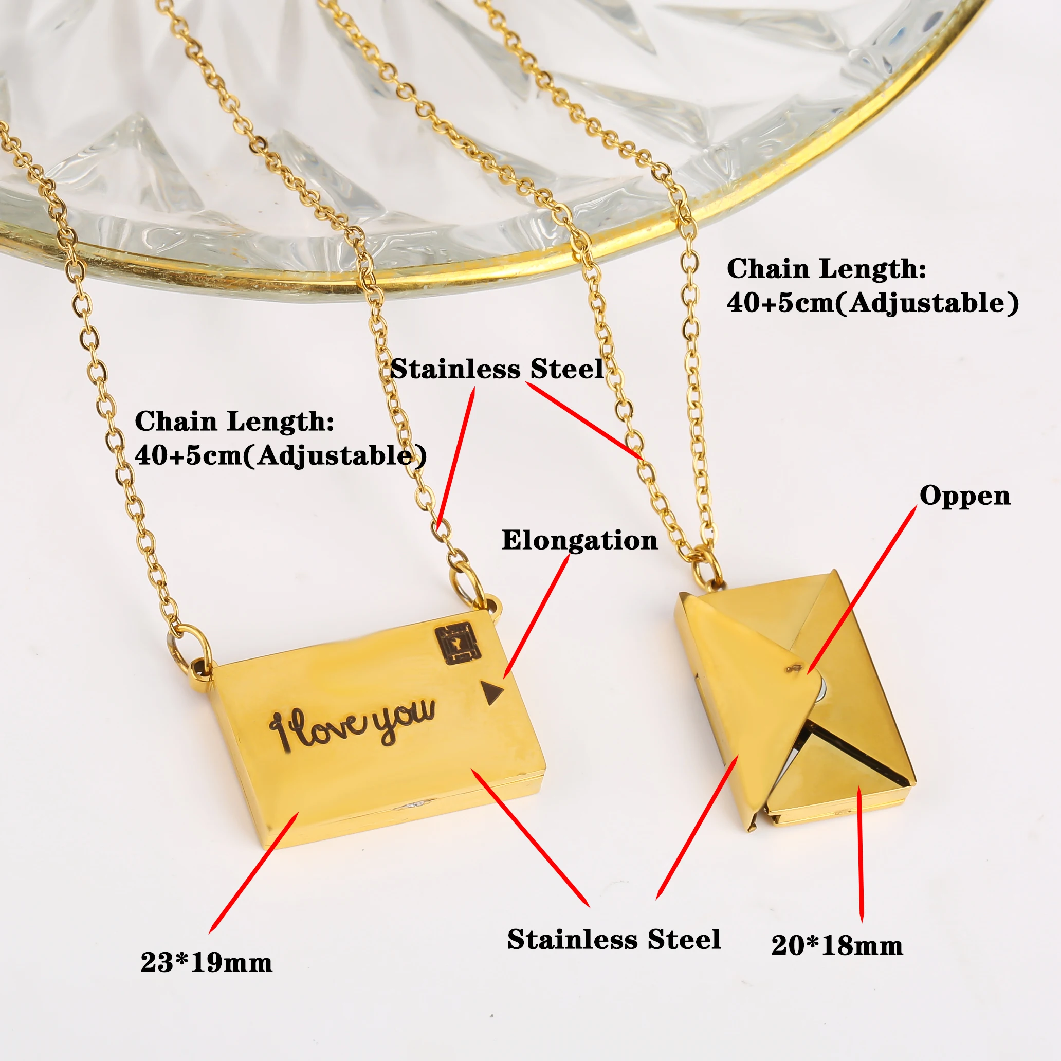 Colgante-creativo-de-acero-inoxidable-con-grabado-cuadrado-collar-con ...