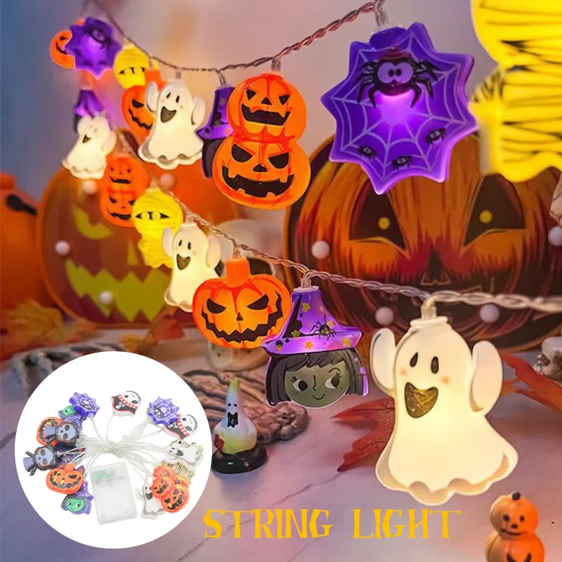 Halloween-Lights-10-20-LED-Battery-Powered-String-Lights-Ghost-Witch ...