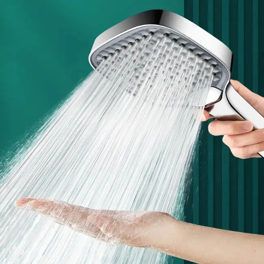 Large-Flow-High-Pressure-Shower-Head-Bathroom-Rainfall-Skin-Spa-3-Modes ...