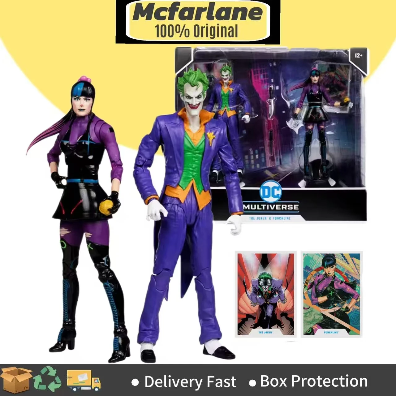 McFarlane-DC-Marvel-Joker-Punchline-juego-doble-movible-Doll-Collection ...