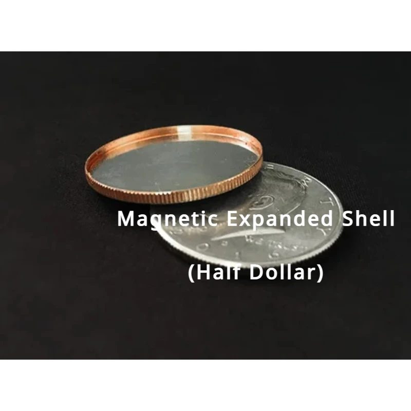 Magnetic-Expanded-Shell-Half-Dollar-Magic-Tricks-Stage-Magia-Gimmick ...