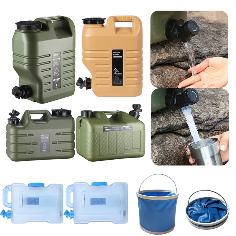 6-8-10-12-18L-Capacity-Outdoor-Water-Bucket-Portable-Driving-Wateater ...