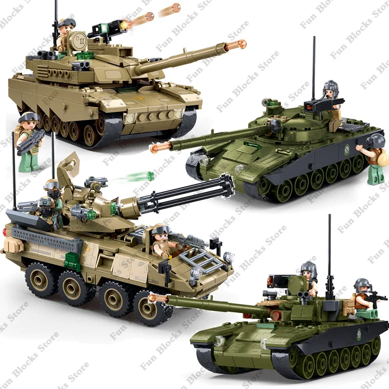 Sluban Military Army Fighting T-90 Main Battle Tank Building Blocks Set ...